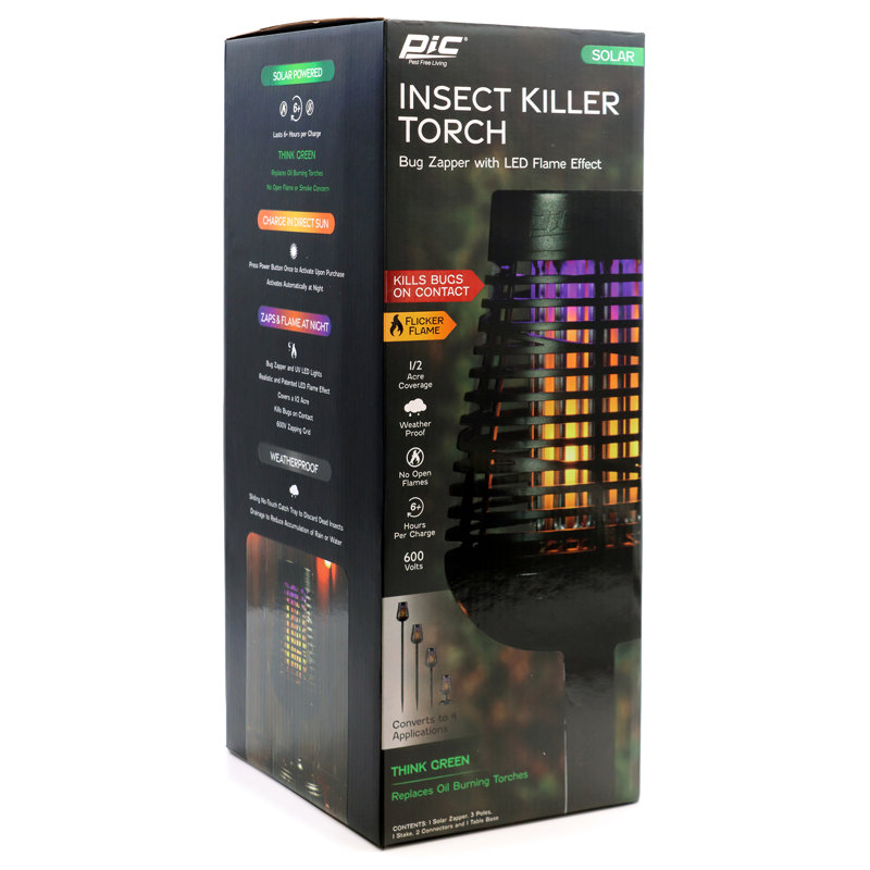 Pic Flickering Flame Solar Bug Zapper Insect Killer Torch "& Reviews ...