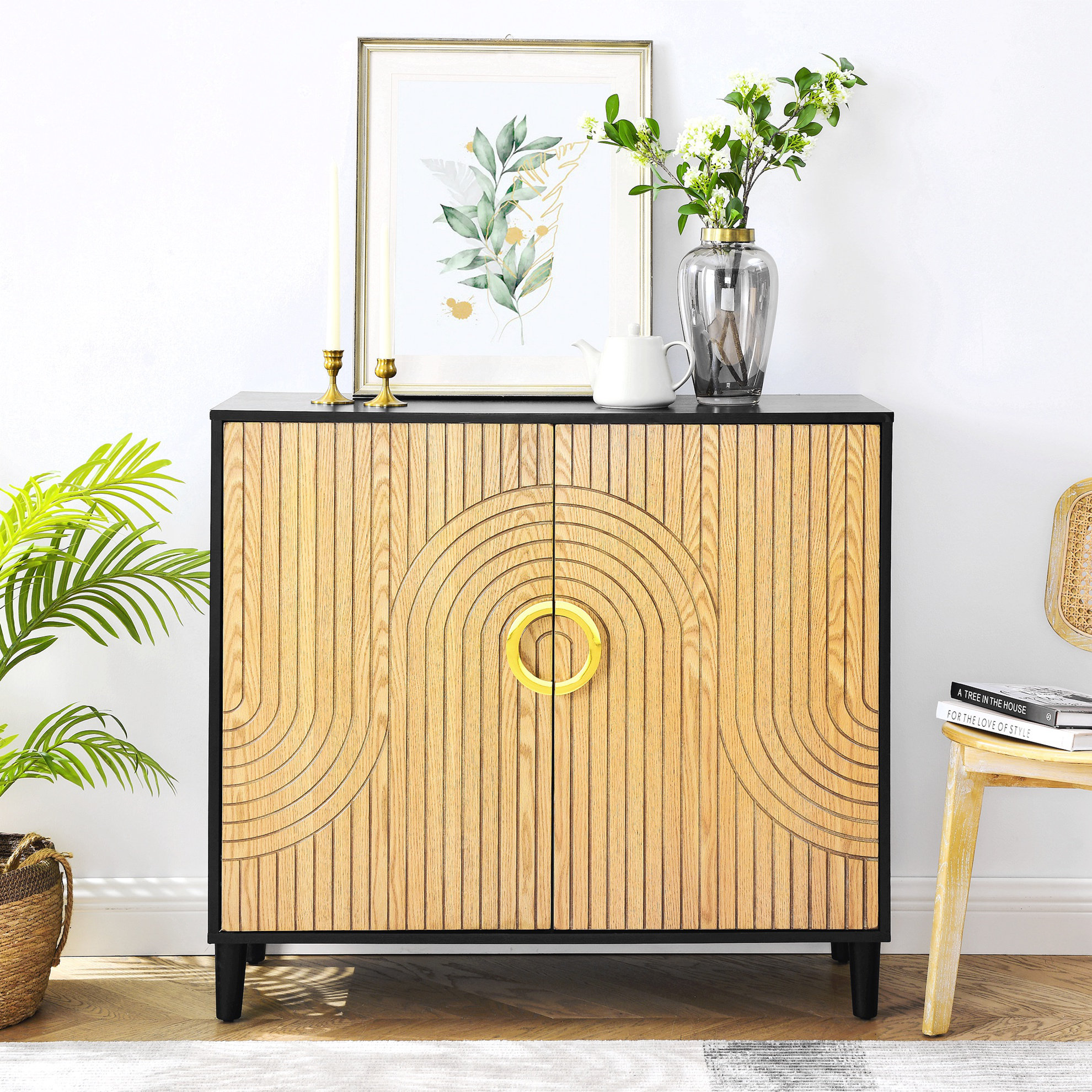 George Oliver Most Comfortable Storage Cabinet With Doors And Shelves ...