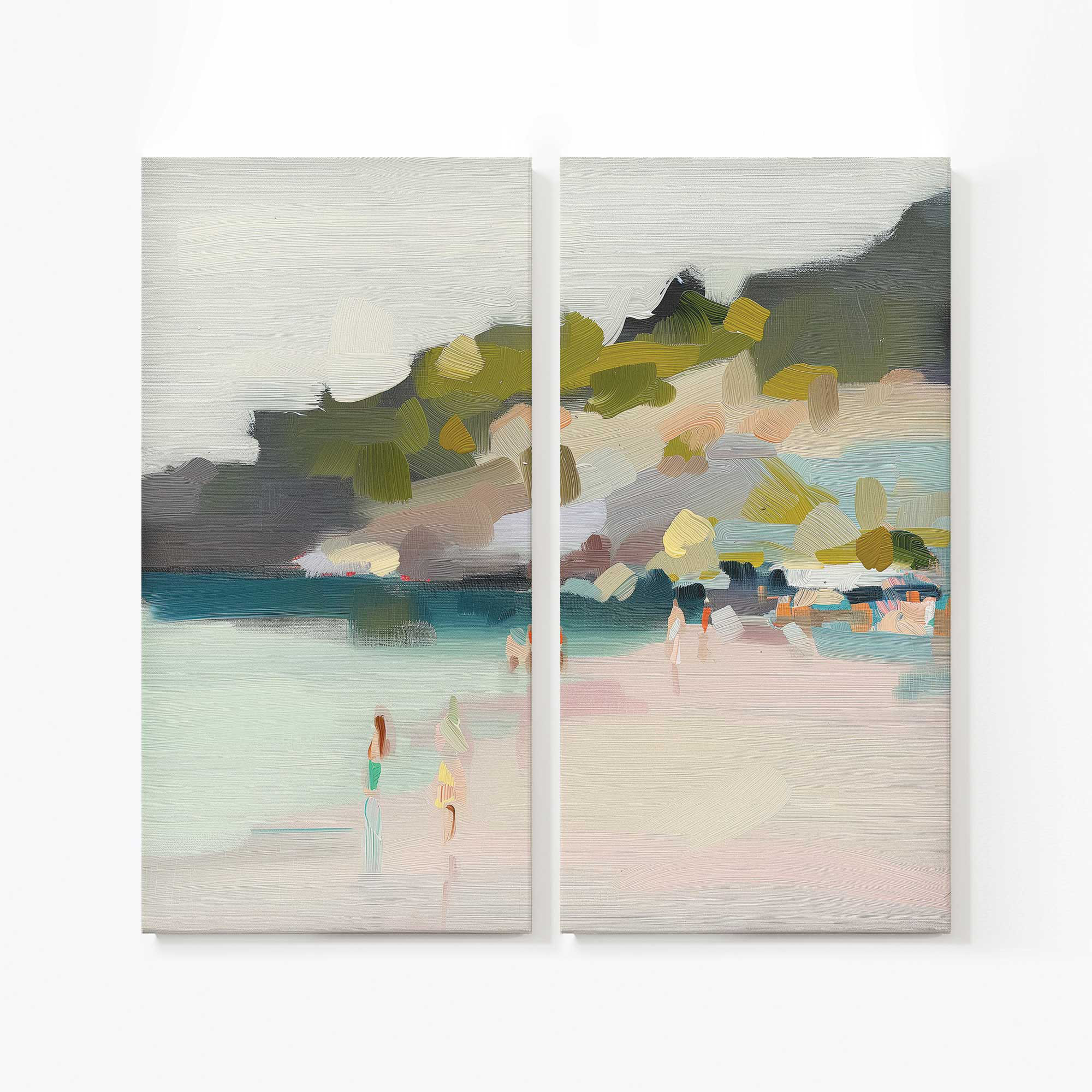 Frametolia Sandy Spectrum v2 | 2 Panel Split Large Canvas Print ...