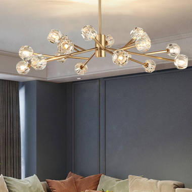 George Oliver Calfee 12 - Light Sputnik Modern Linear Chandelier ...