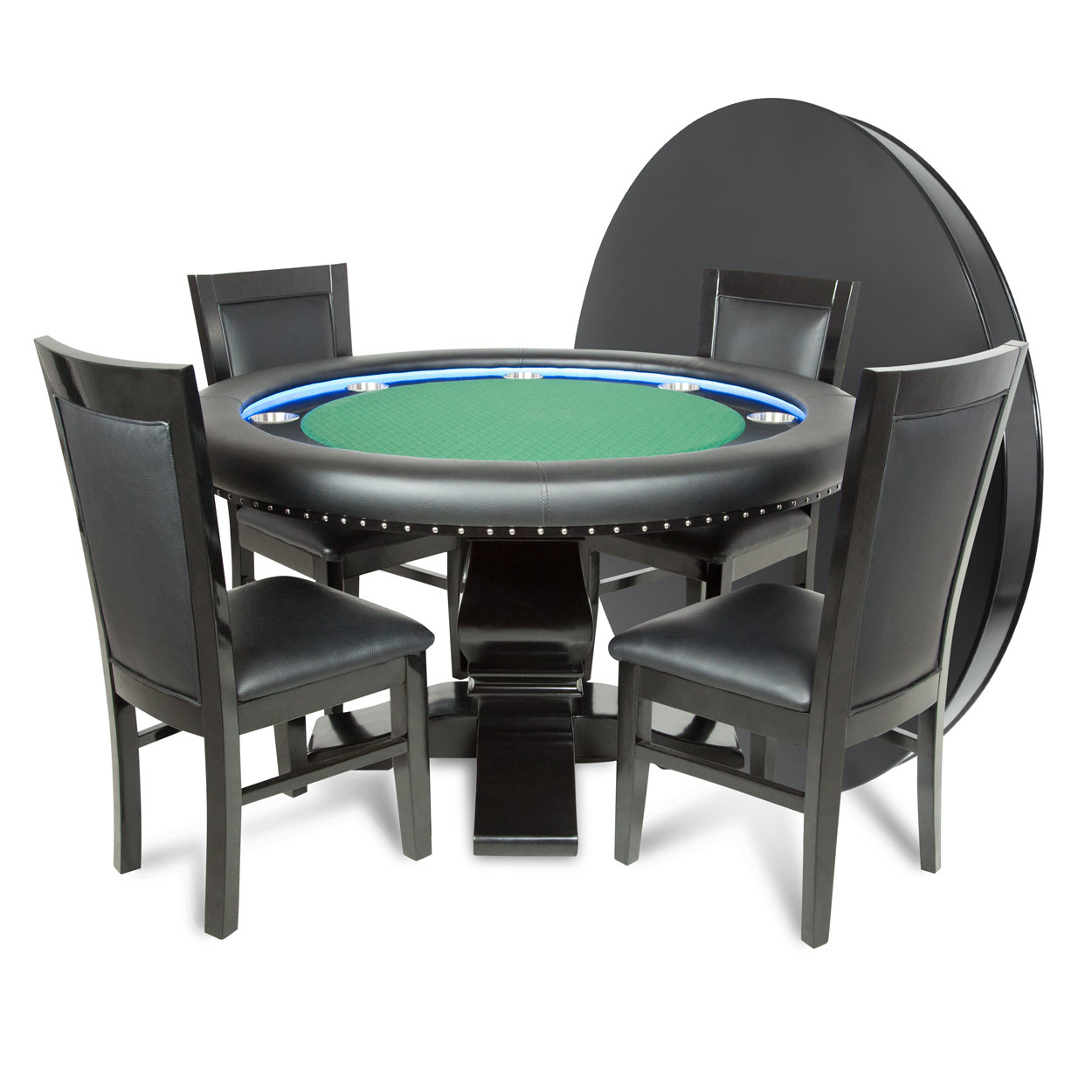 BBO Poker Ginza LED Poker Table for 8 Players with Speed Cloth Playing ...