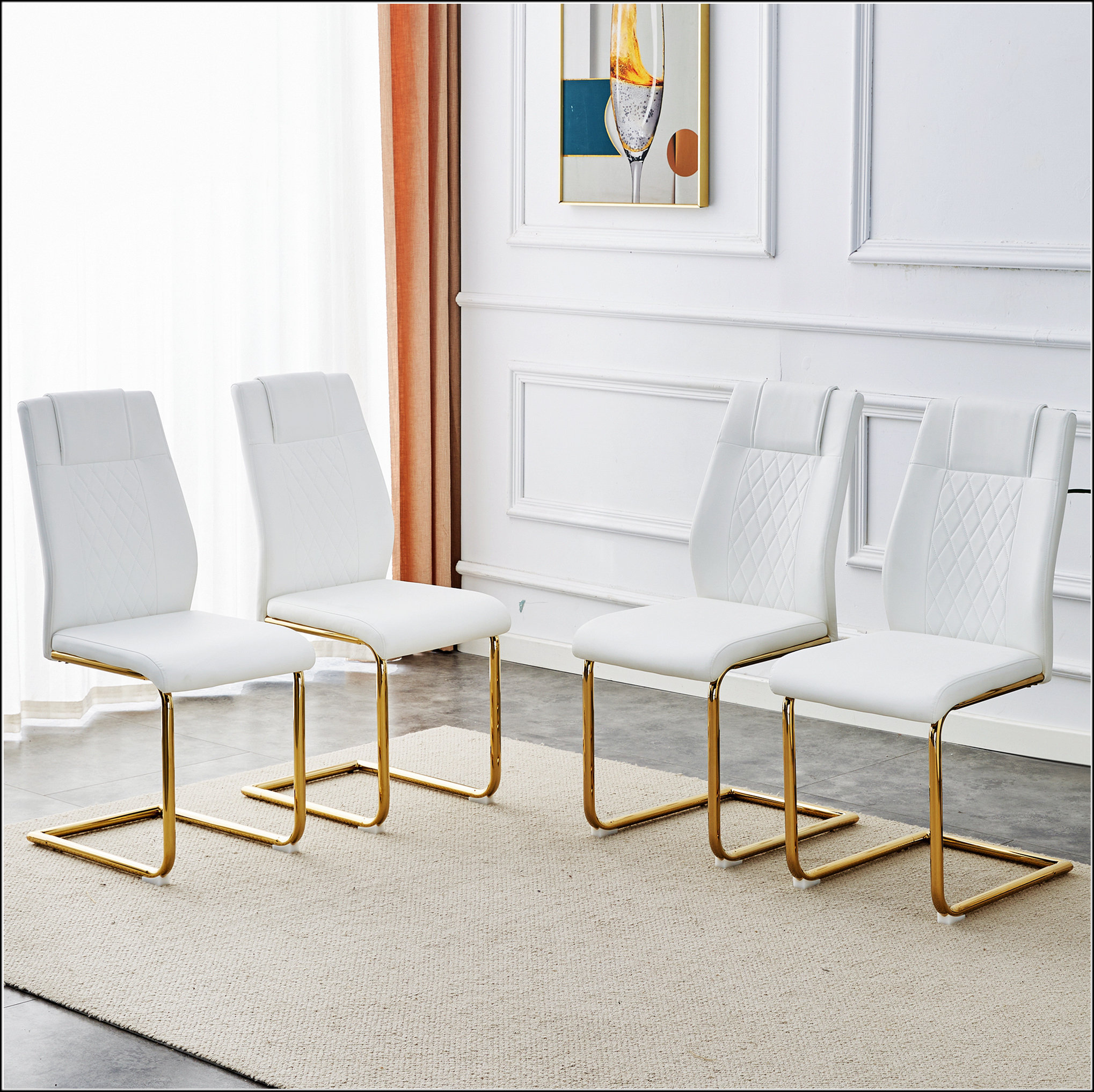 Everly Quinn Modern Dining Chairs, Dining Room Chairs, And Golden Leg ...