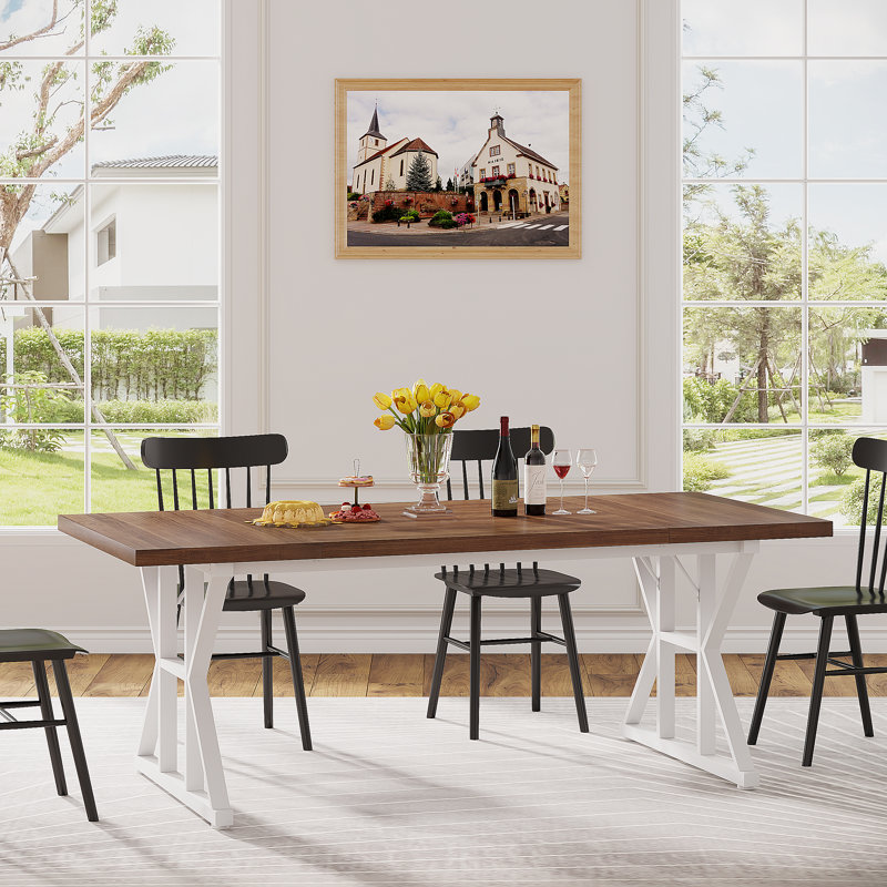 Ebern Designs Rayaan Metal Base Dining Table | Wayfair