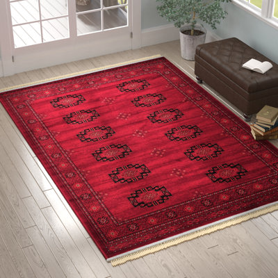 Lark Manor™ Amro Oriental Deep Red Area Rug & Reviews | Wayfair
