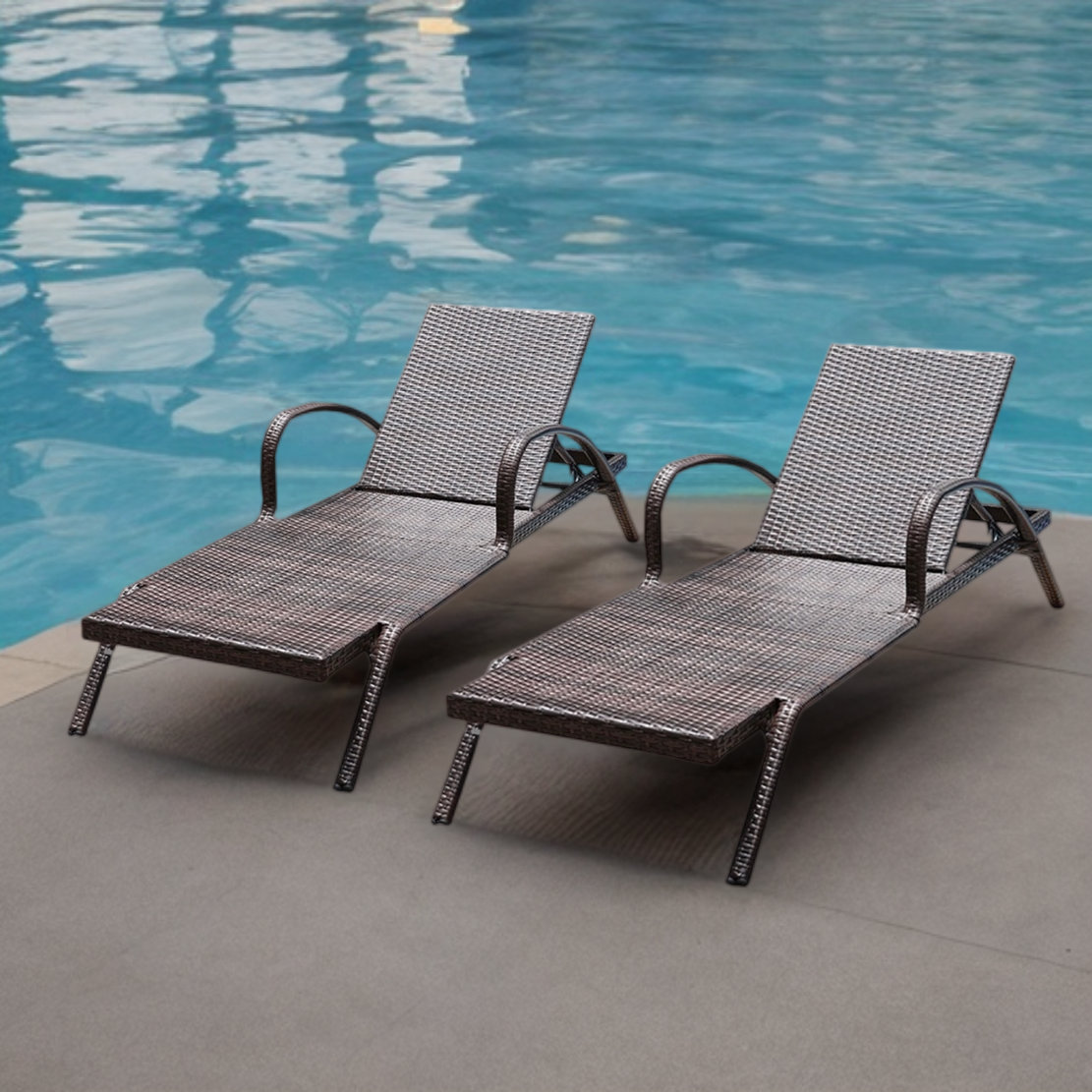 Elegance Furnishings Chaise longue d'extérieur pour piscine, chaise ...