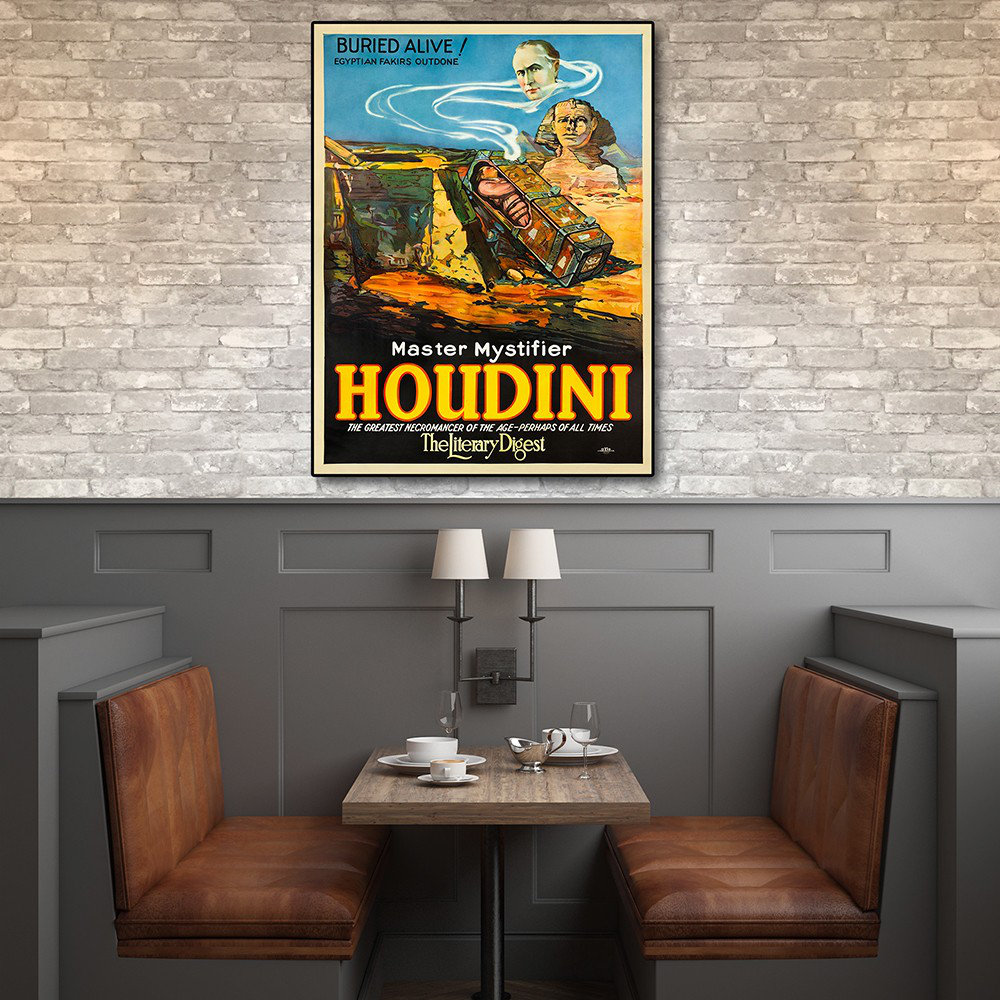 Trinx Master Mystifier Houdini Vintage Magic Unframed Print Wall Art ...