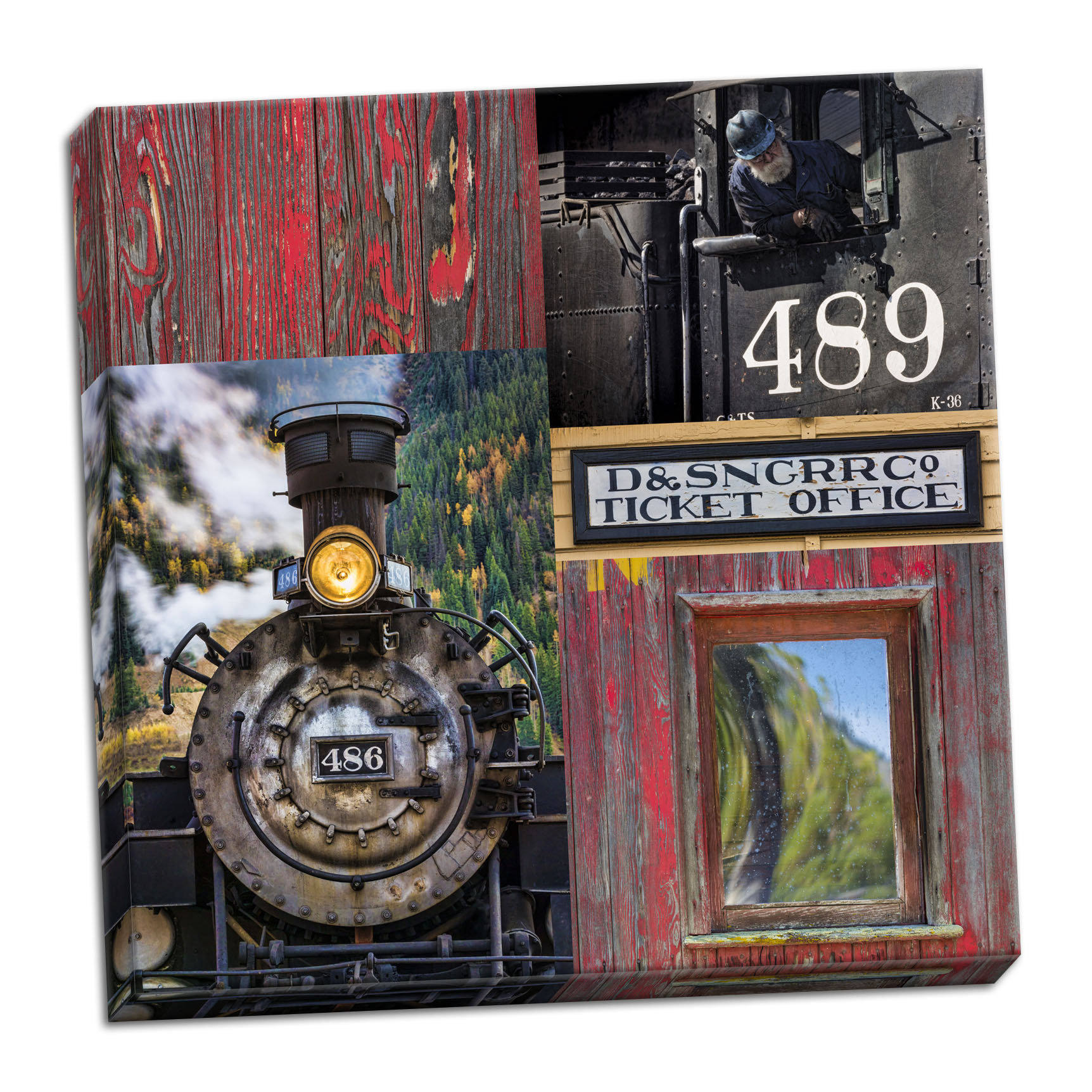 East Urban Home 'Historic Train Collage IV' Photographic Print on ...