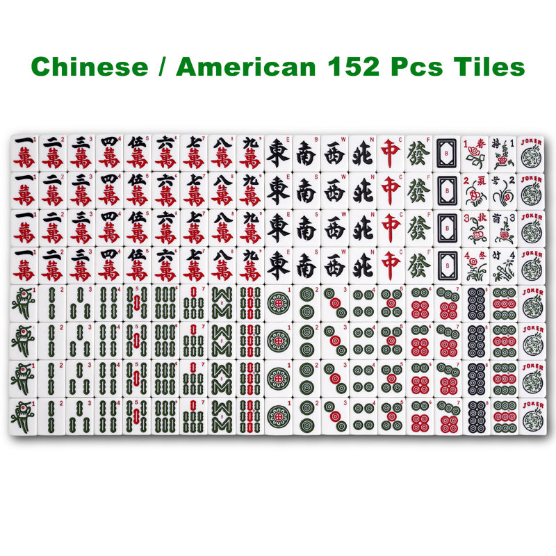 VERZEY Foldable Automatic Mahjong Table 152 Mahjong Chinese and ...