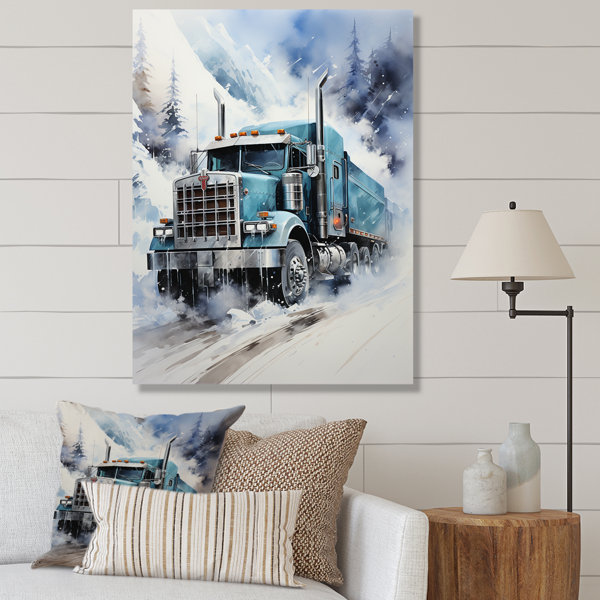 Williston Forge " Turquoise Semi Truck Arctic Hauler II " - Wayfair Canada