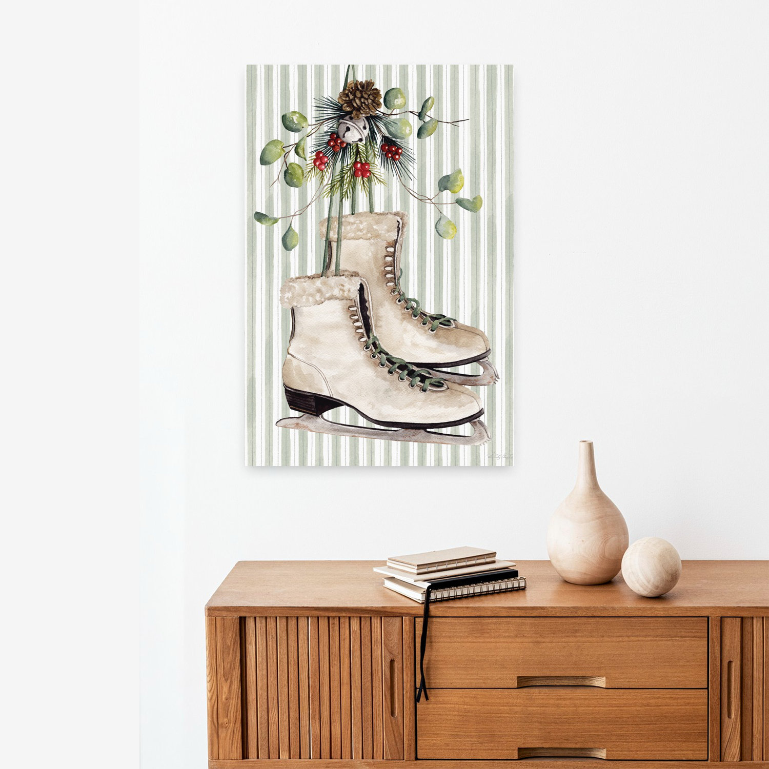 Ophelia & Co. Christmas Charm Ice Skates Rustic Contemporary Winter Art ...
