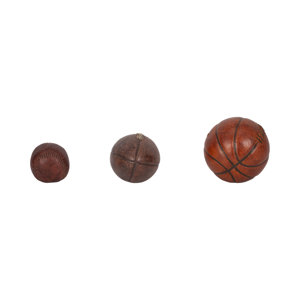 Lark Manor™ Polyresin Sports Ball Objects Set Of 3, Baseball, Football ...
