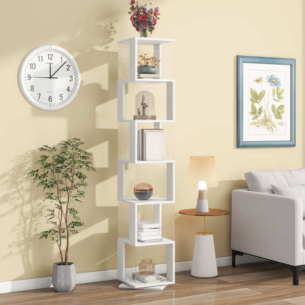 Hokku Designs 6-layer board rotating floor stand simple bookshelf | Wayfair