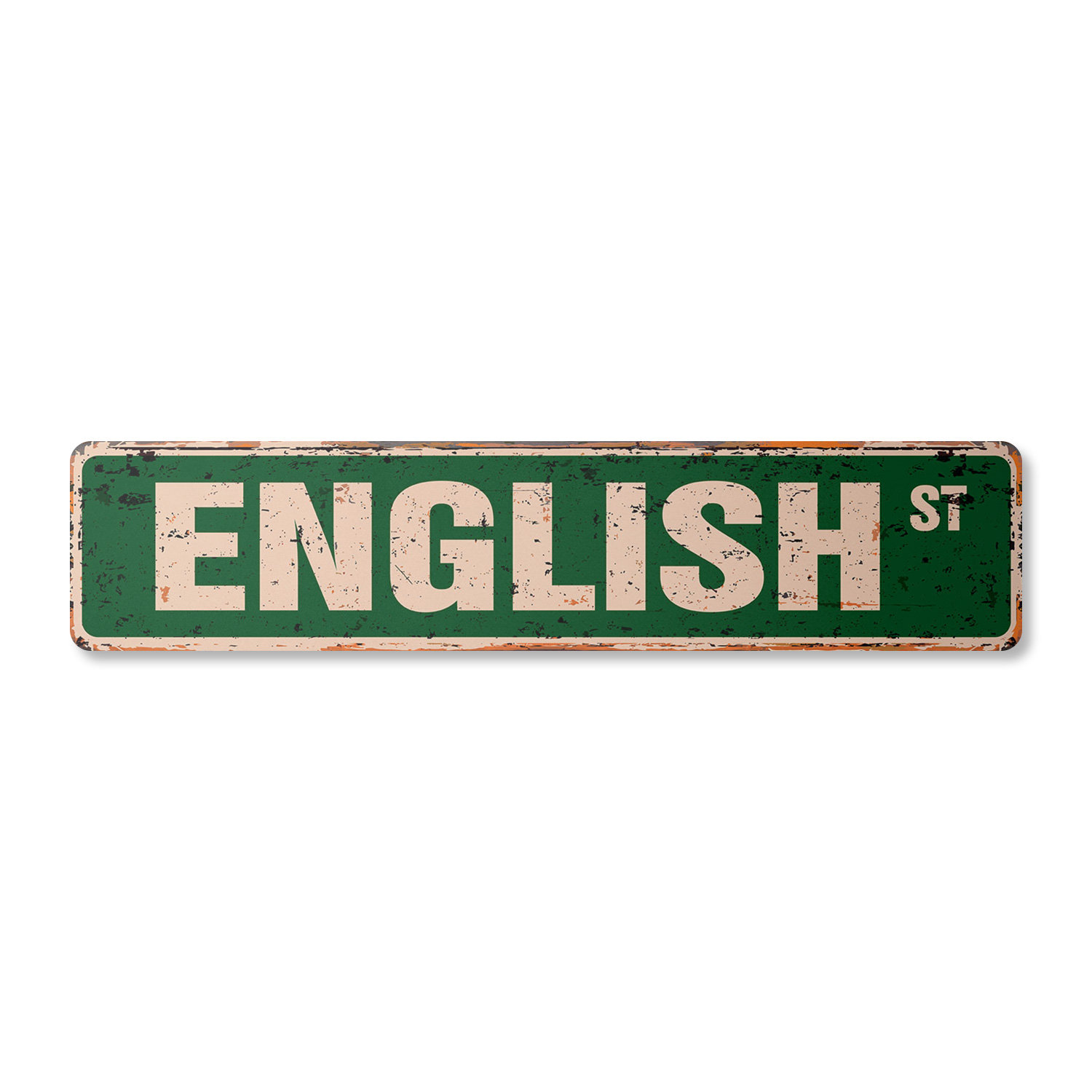 SignMission English Street Sign Heavy Duty Plastic 6" X 24" | Wayfair