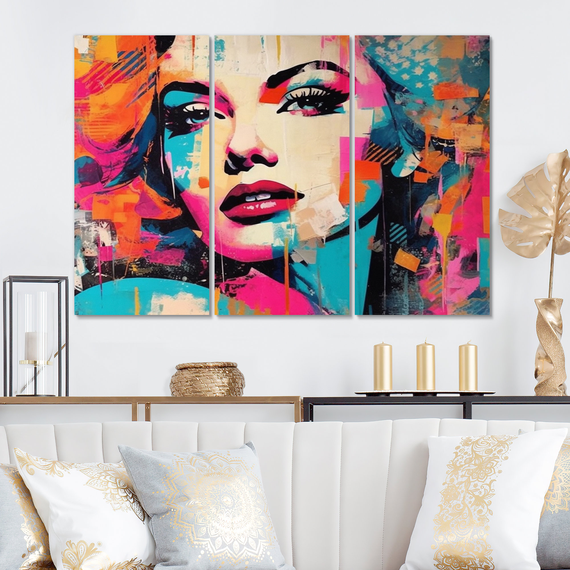 DesignArt Vintage 1950S Woman Portrait I - Celebrity Metal Wall Decor ...