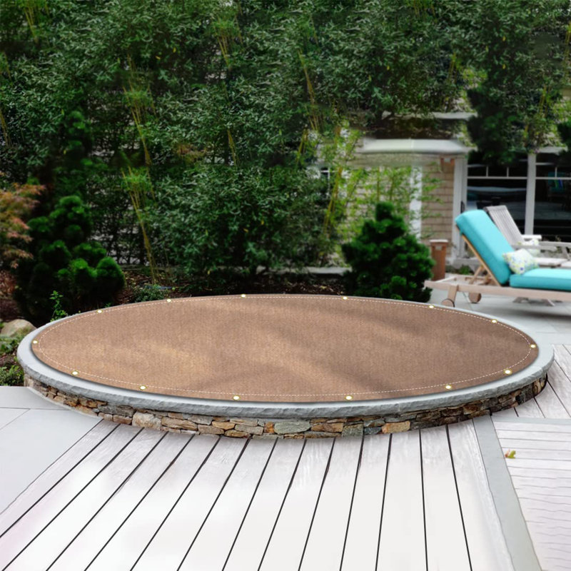 Covers & All Heavy Duty Waterproof Round Canvas Tarp with Grommet ...