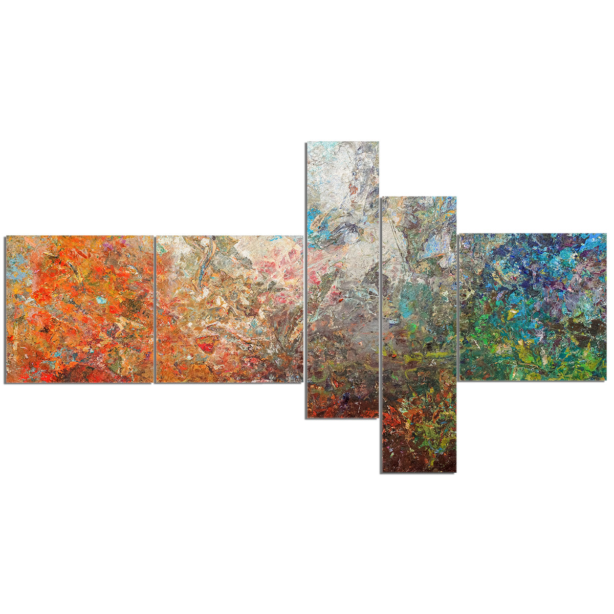 Latitude Run® 'Board Stained Abstract Art' Print Multi-Piece Image on ...