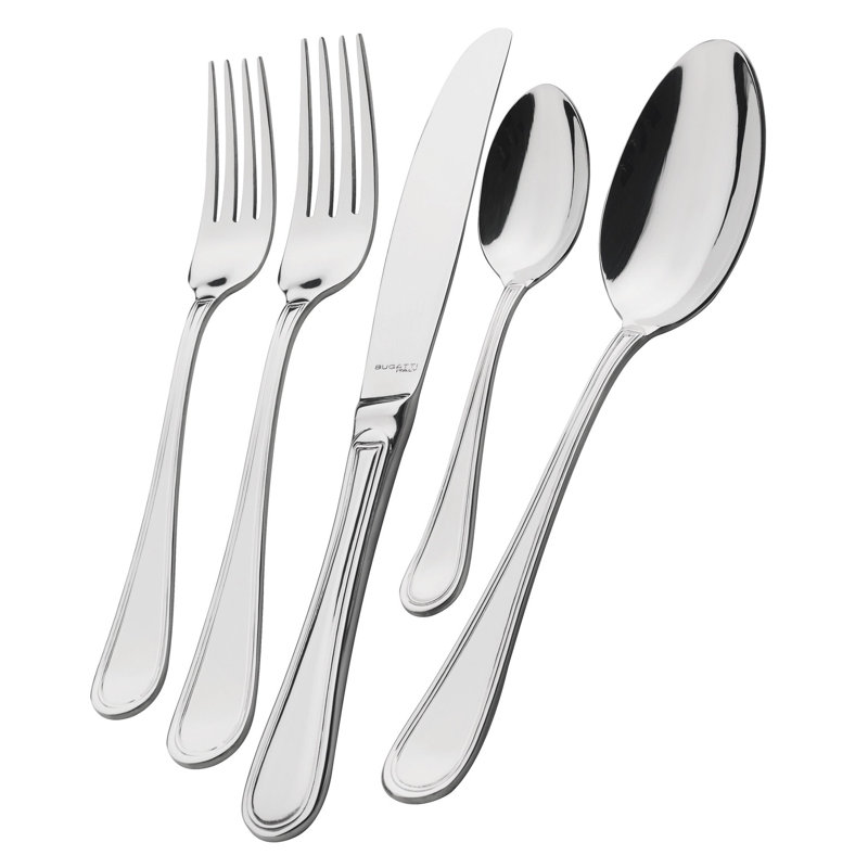 Bugatti Italy England 5 Piece 18/10 Stainless Steel Flatware Set ...