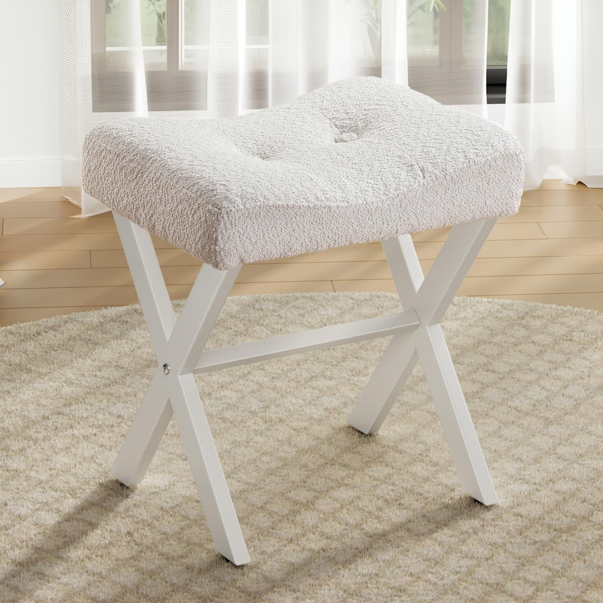 Lark Manor Tabouret de coiffeuse 18 po Boucle - Wayfair Canada