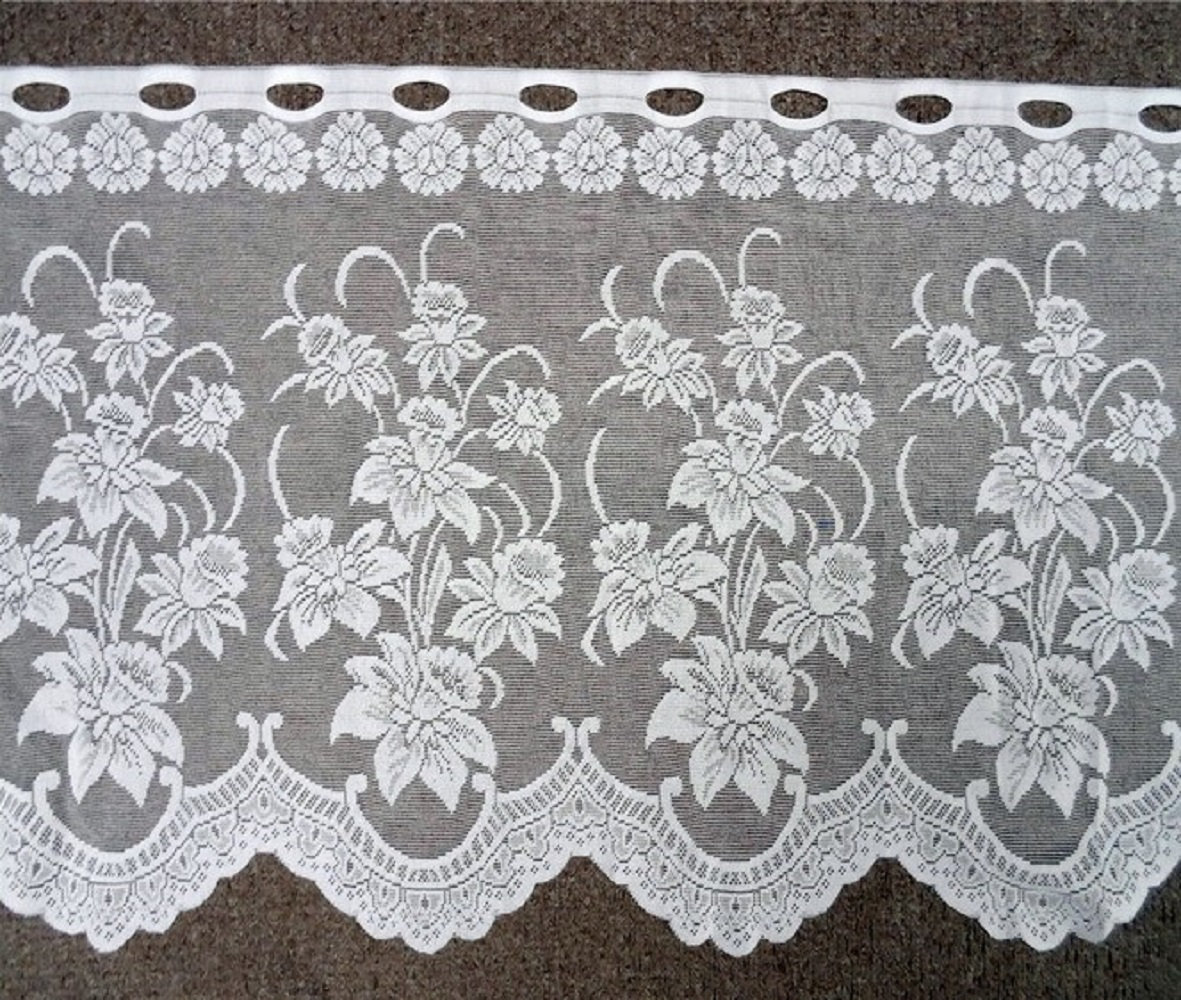 Princess Lace Valance (60"X18")-White - Wayfair Canada