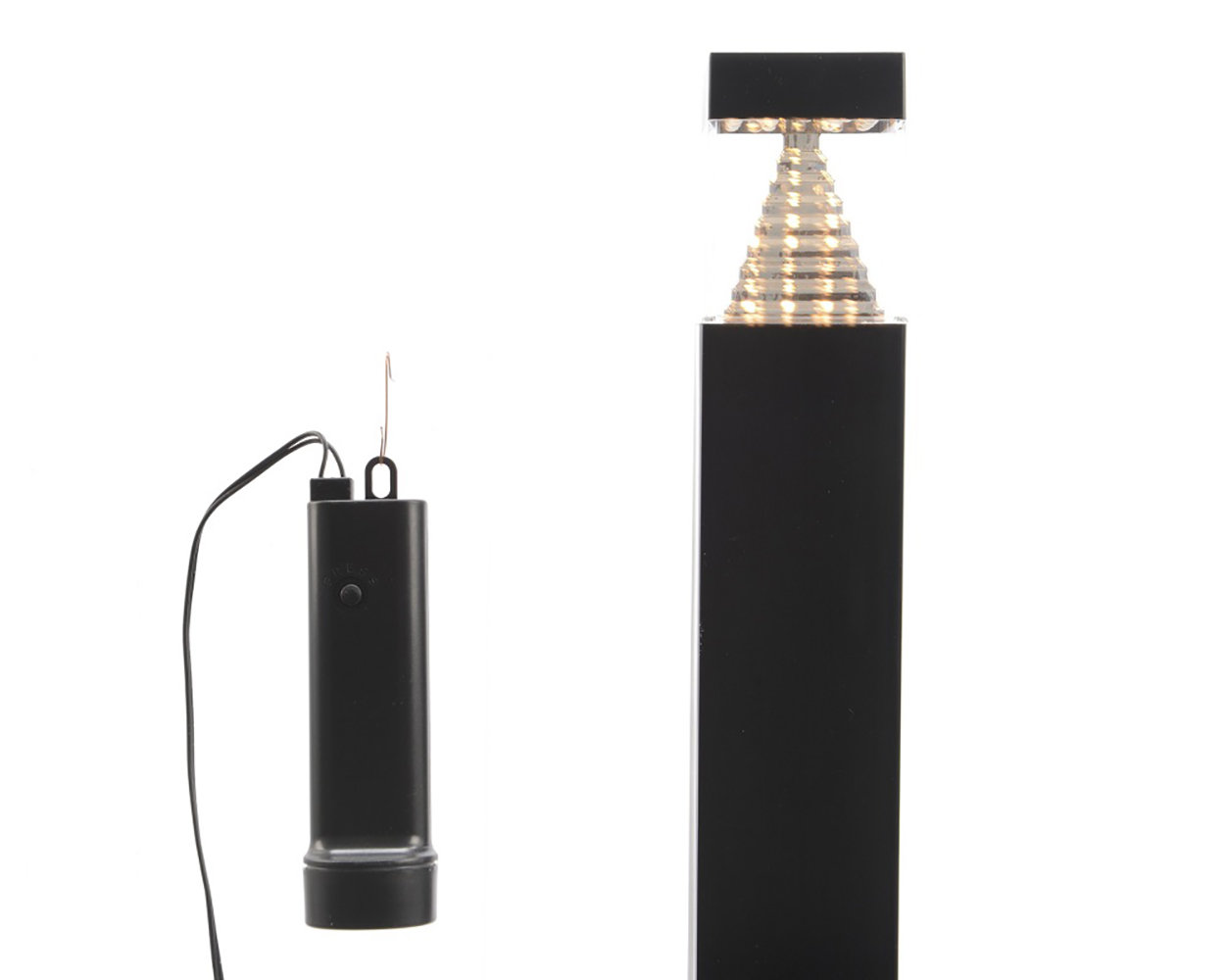 Northlight Seasonal 19" Warm White and Black LED Battery Operated ...