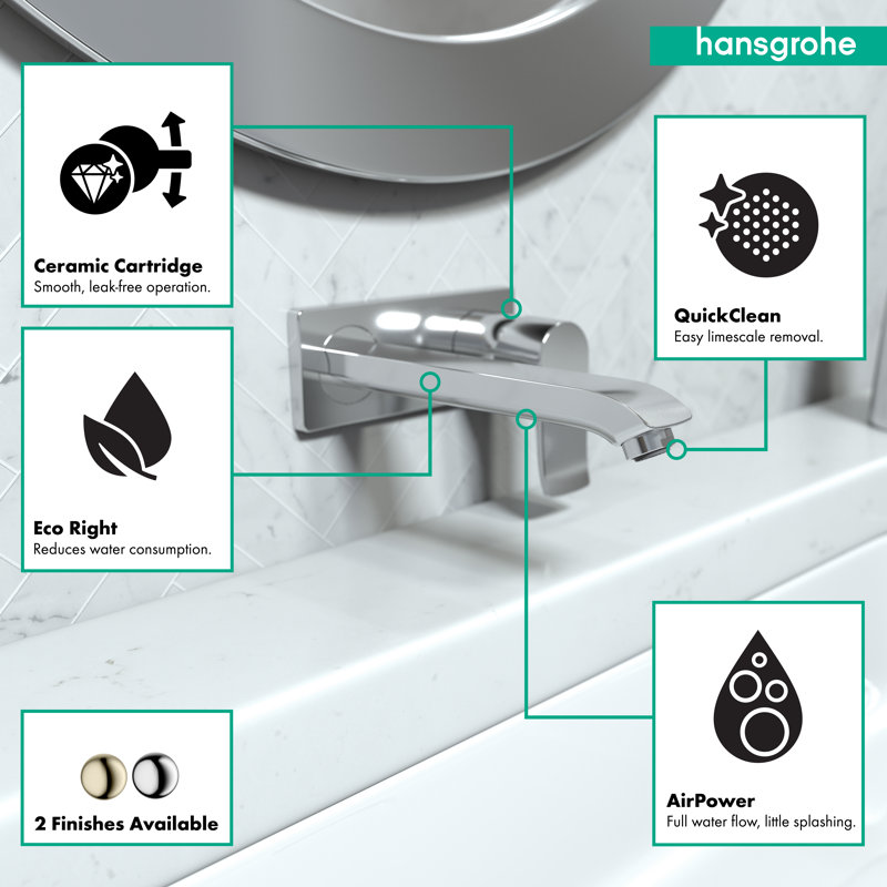 Hansgrohe Metris E Wall Mounted Bathroom Faucet & Reviews | Wayfair