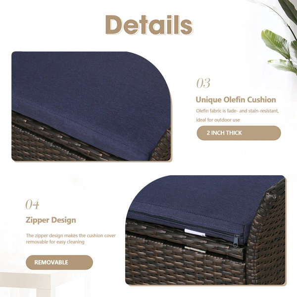 IWICKER Farit Polyethylene Outdoor Bench | Wayfair