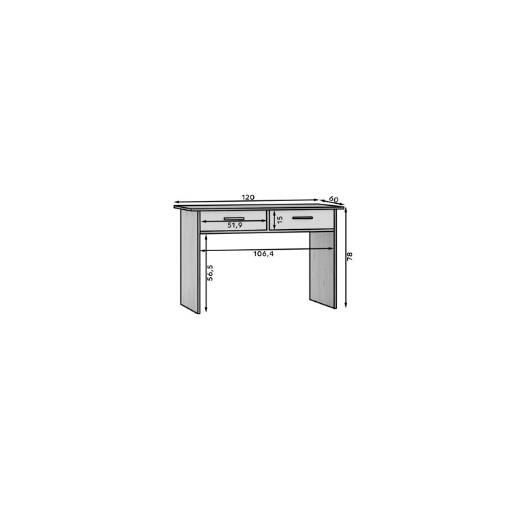 Latitude Run Lahey 120cm W Rectangular Computer Desk | Wayfair.co.uk