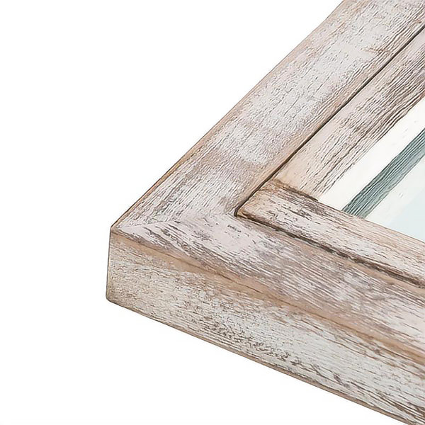 Latitude Run® 71"×31" Arch Wood Full Length Wall Mirror with Window ...