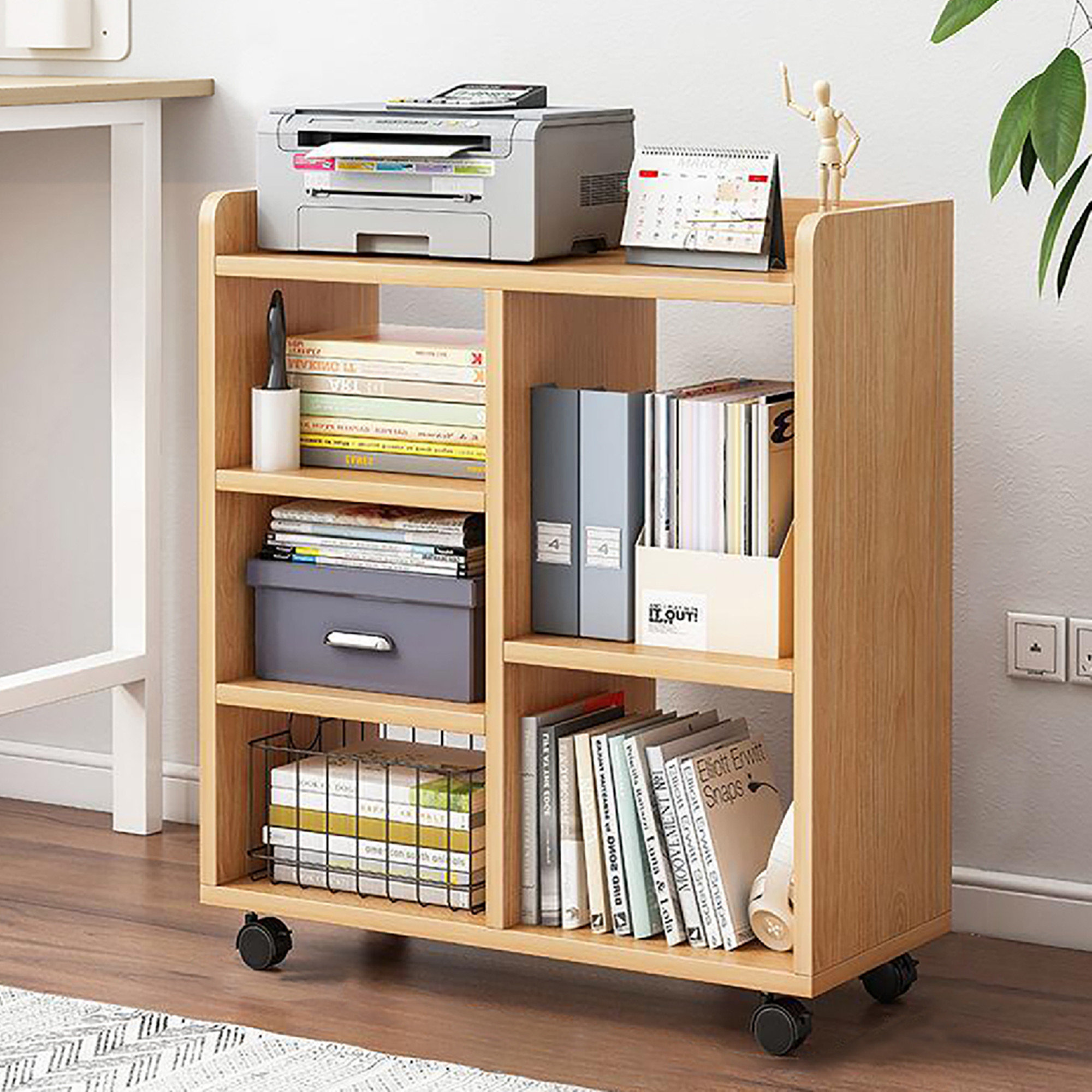 Ebern Designs Killaen 23.6'' W Manufactured Wood Storage Rack with ...