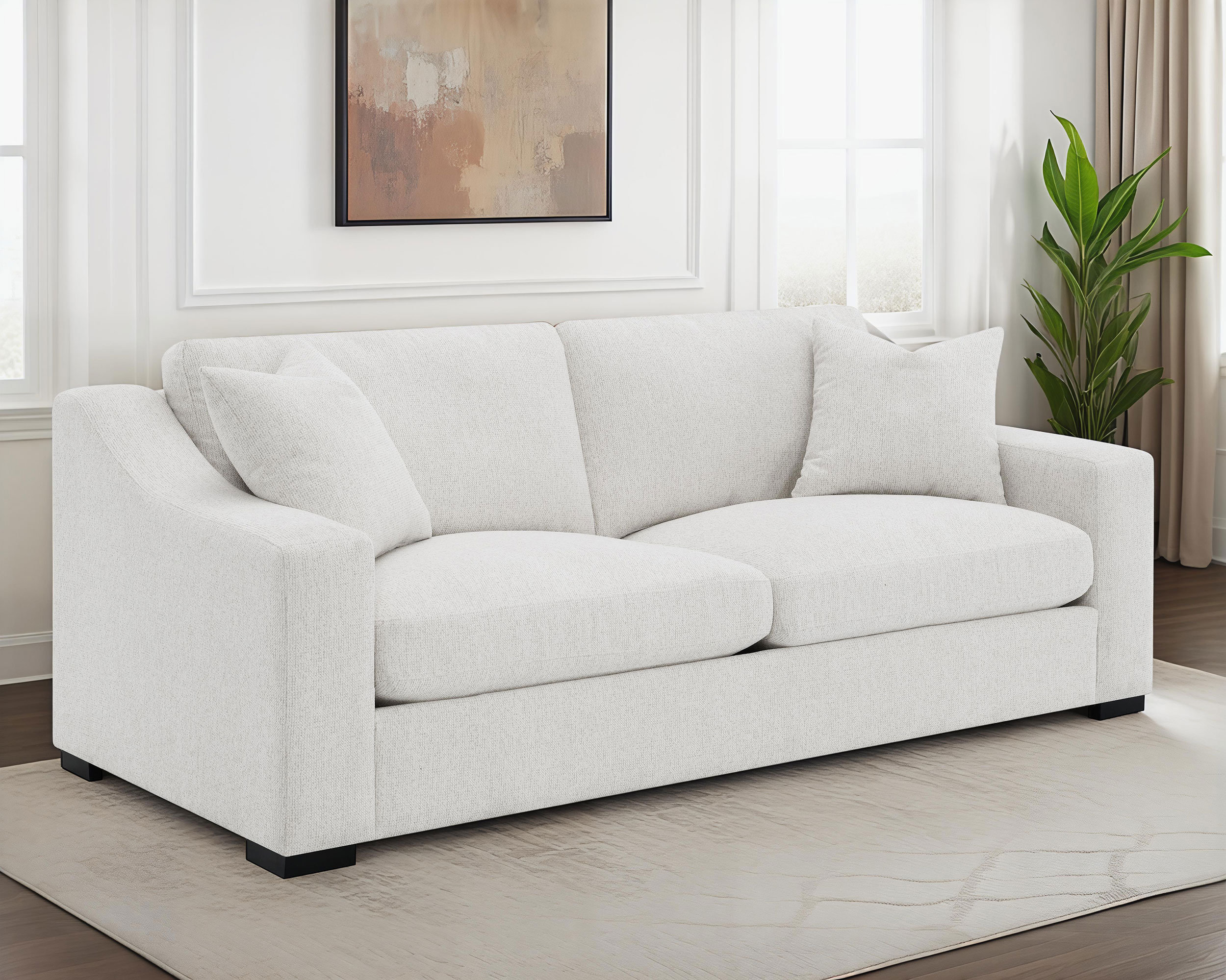 Andrew Home Studio Oldfilde Upholstered Sloped Arms Sofa | Wayfair