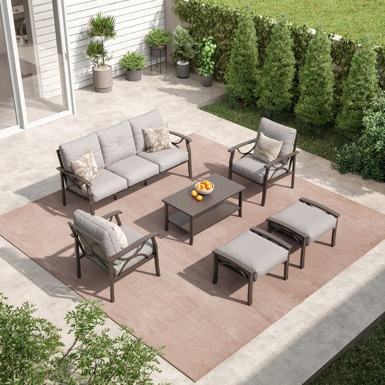 Lark Manor 6 Piece Sofa Seating Group With Cushions & Reviews | Wayfair