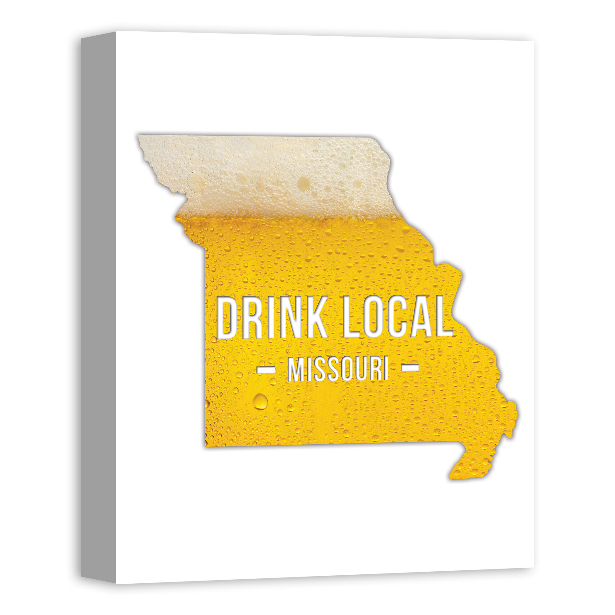 Wrought Studio 'Missouri Drink Local Beer' Graphic Art Print on Canvas ...