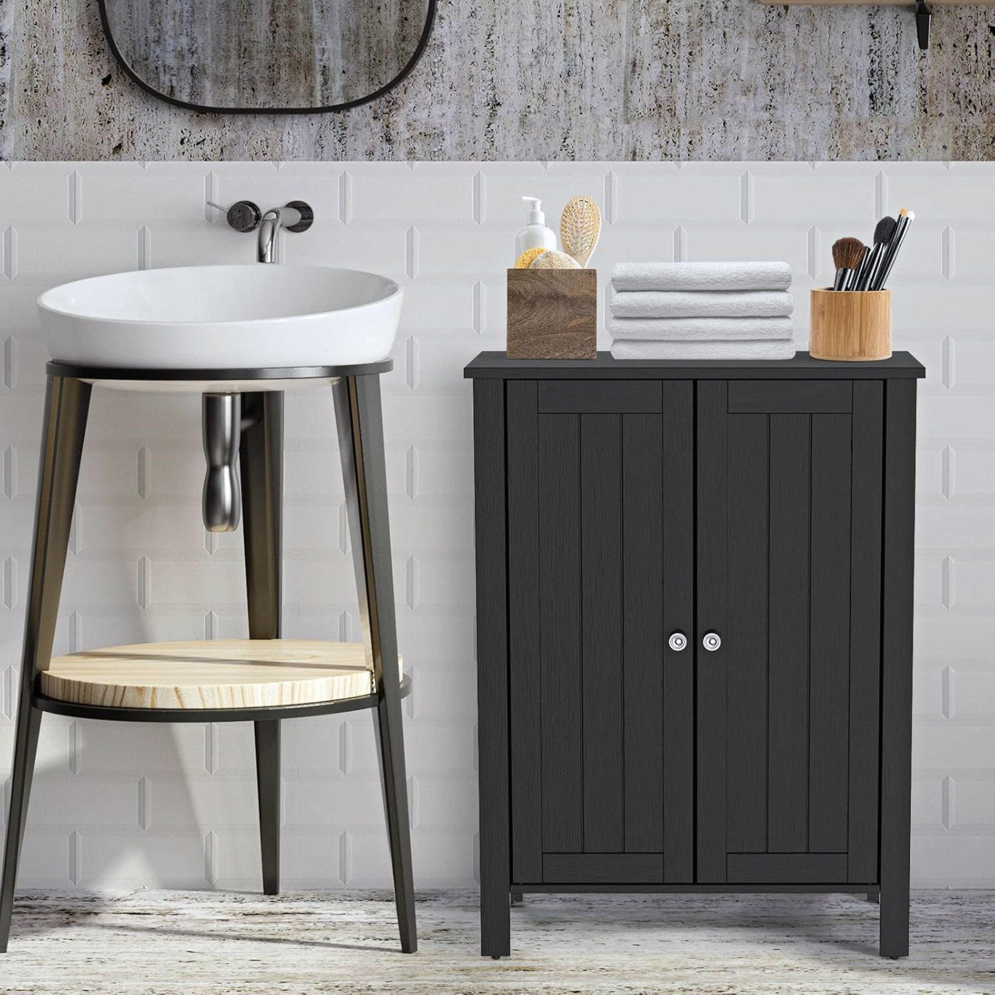 Latitude Run® Freestanding Side Storage Organizer with Double Doors ...