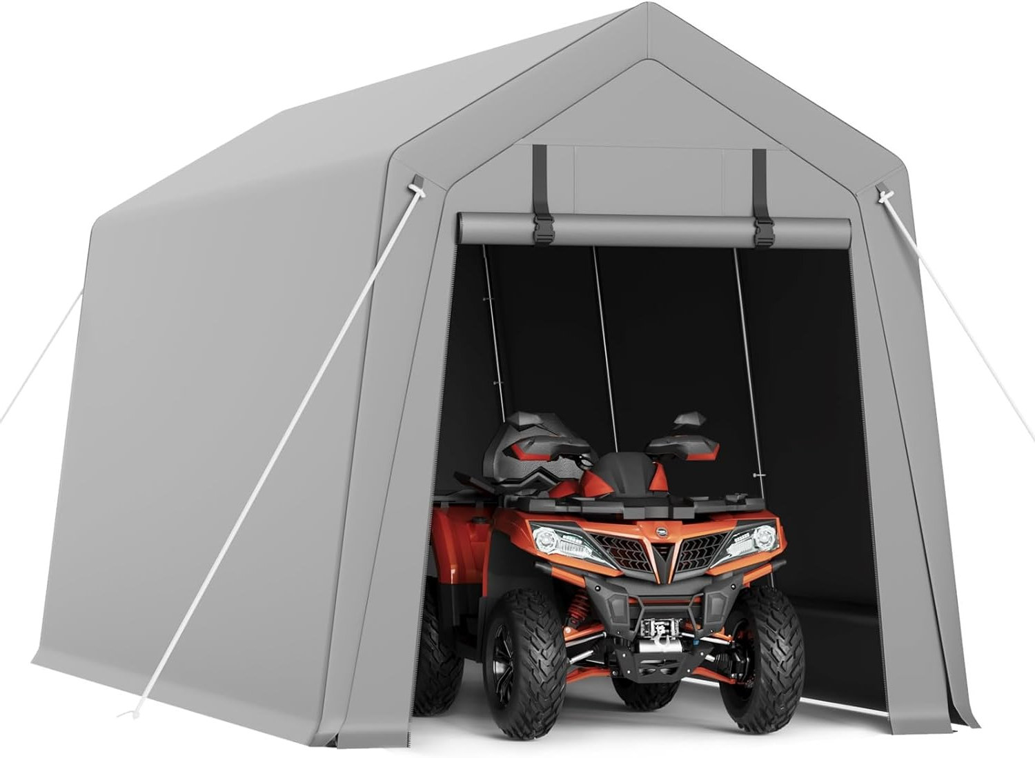 Borough Wharf Carport Storage Shed, Portable Garage with Roll-up Zipper ...