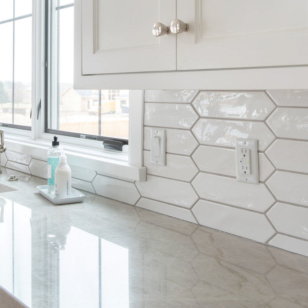 Qube Tiles Arte 3" x 12" Picket Zellige Look Glossy Subway Wall Tile ...