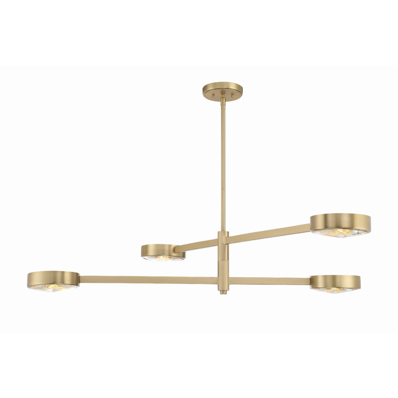 Everly Quinn 4 - Light Unique Modern Linear Chandelier | Wayfair