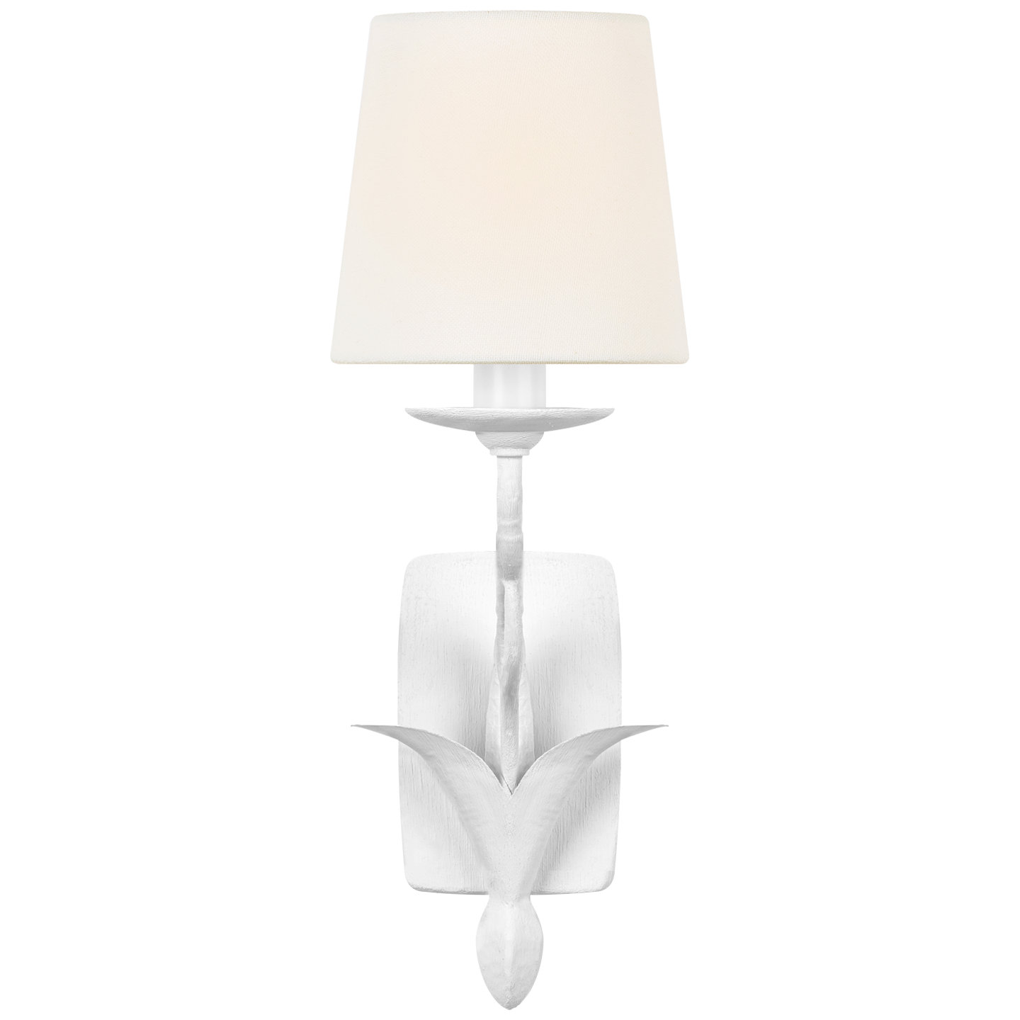 Visual Comfort Signature Amalfi 15" Sconce in Plaster White with Linen ...