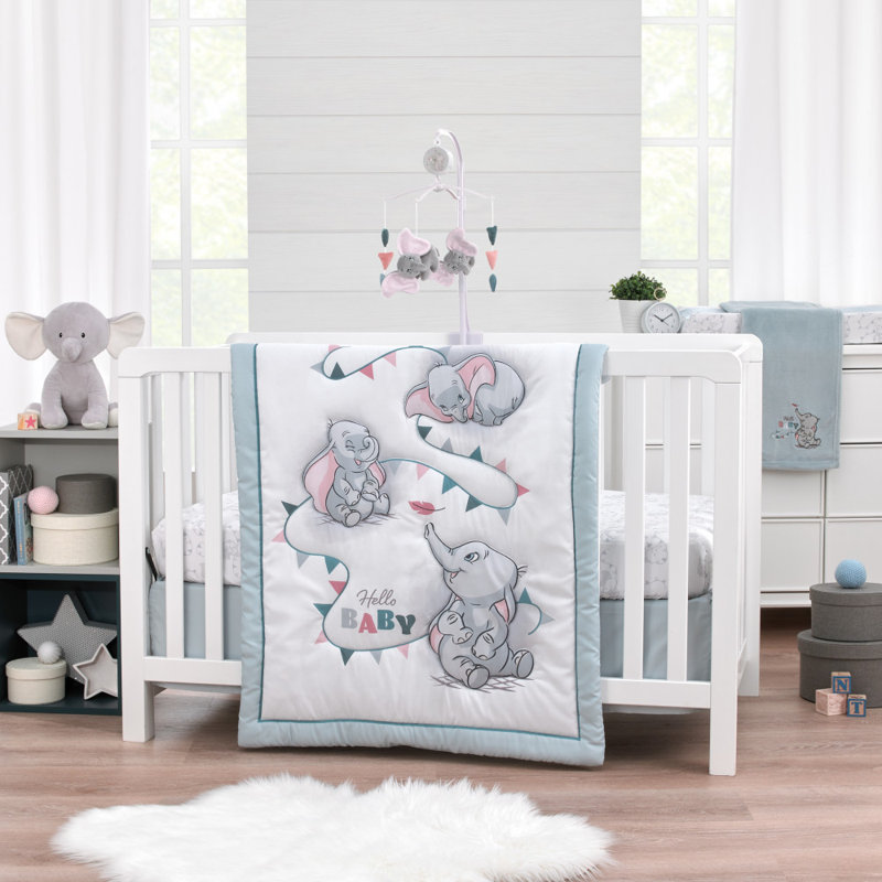Disney NoJo Disney Dumbo Hello Baby Circus Banner 3 Piece Nursery Crib ...