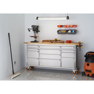 WFX Utility™ 72'' W Wood Top Workbench with Wheels | Wayfair