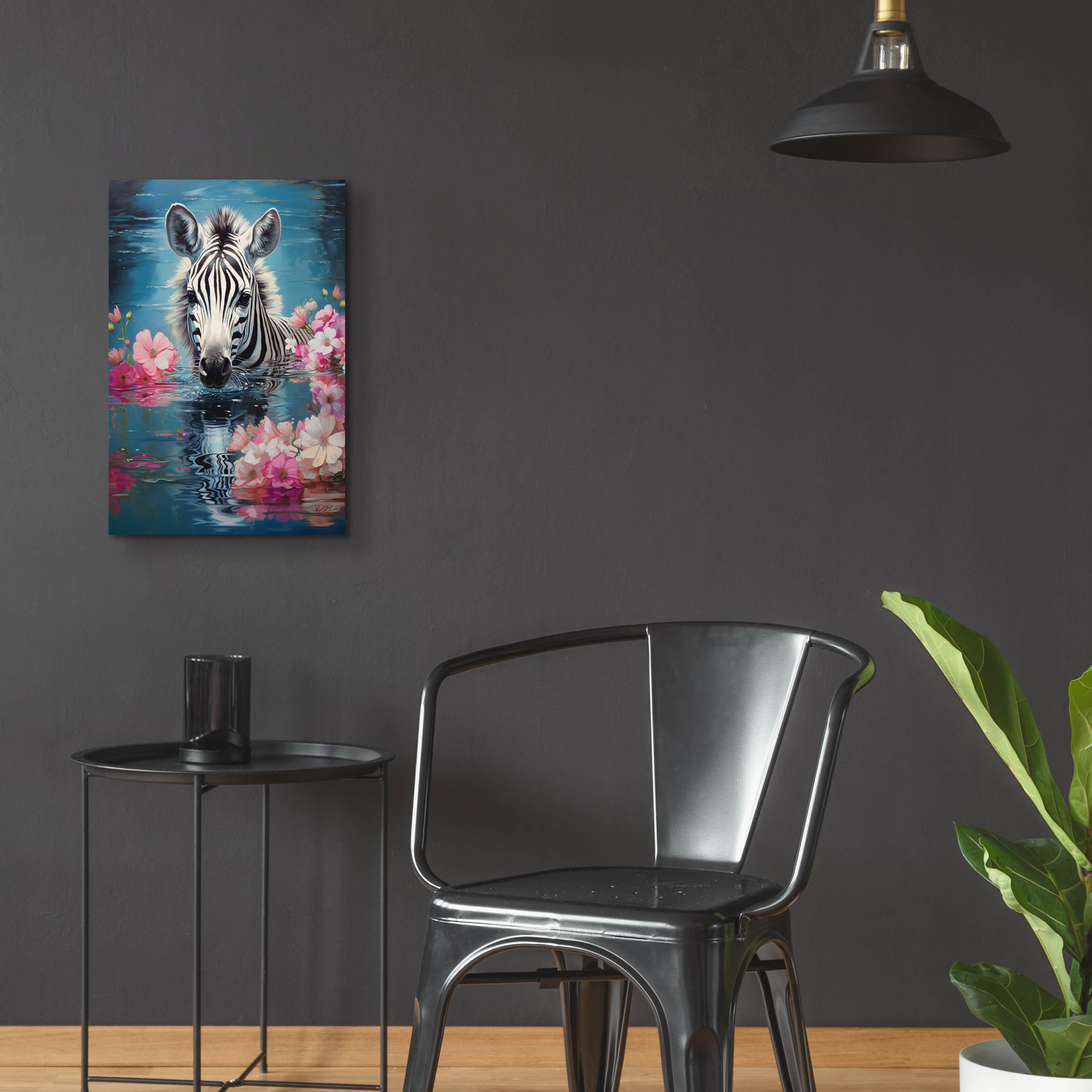 Epic Art 'Zebra In The Water' by Momart Acrylic Glass Wall Art | Wayfair