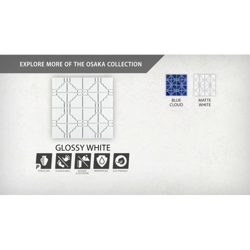 Merola Tile Osaka Porcelain Mosaic Wall & Floor Tile | Wayfair