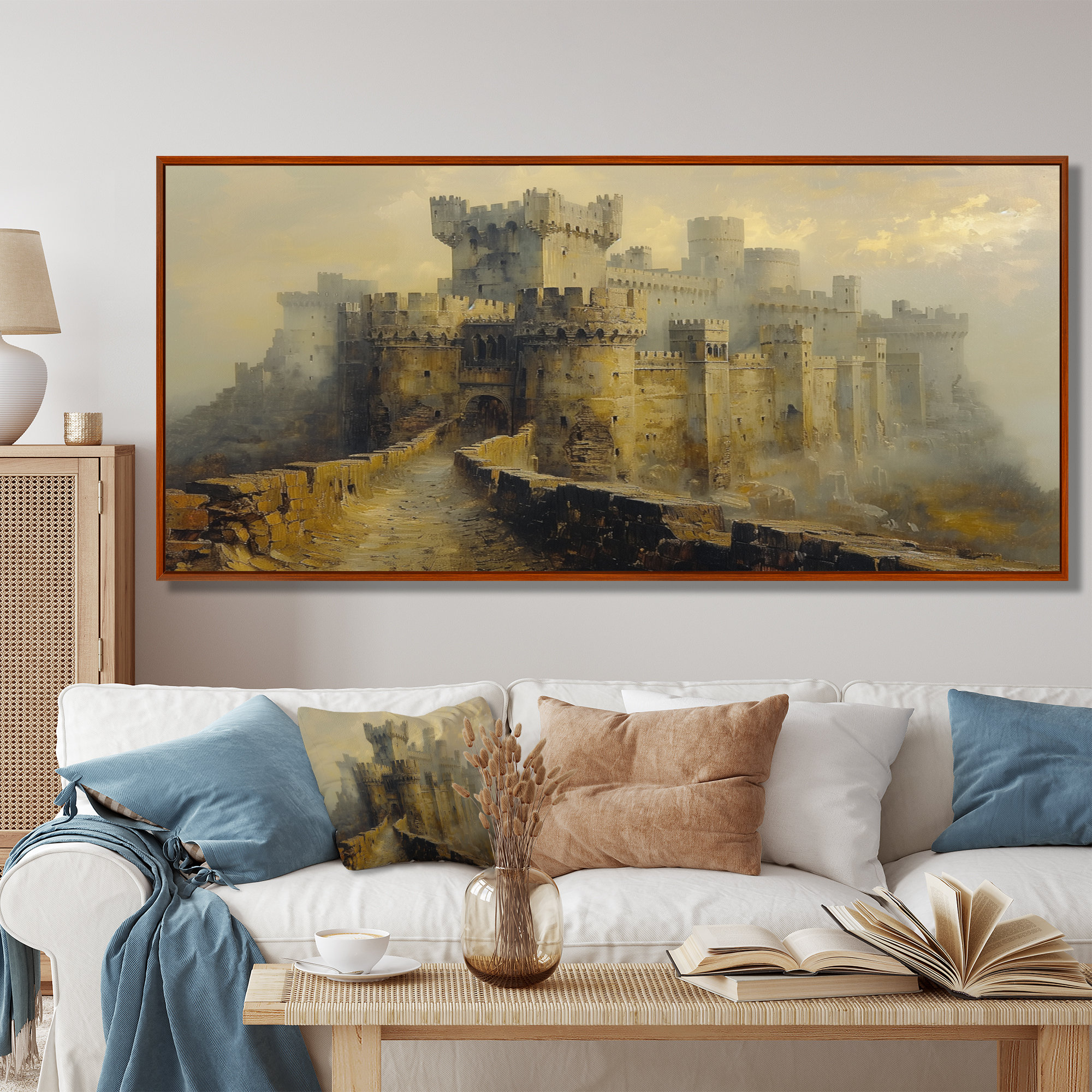 Winston Porter Grey Beige Autumn Medival French Castle I - Castles Wall ...