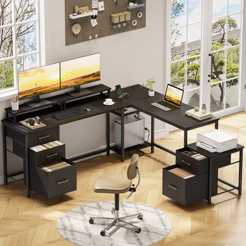 l shaped drafting desk