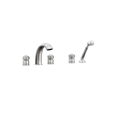 Devon & Devon Royal 3 Handle Deck Mounted Roman Tub Faucet Trim with ...