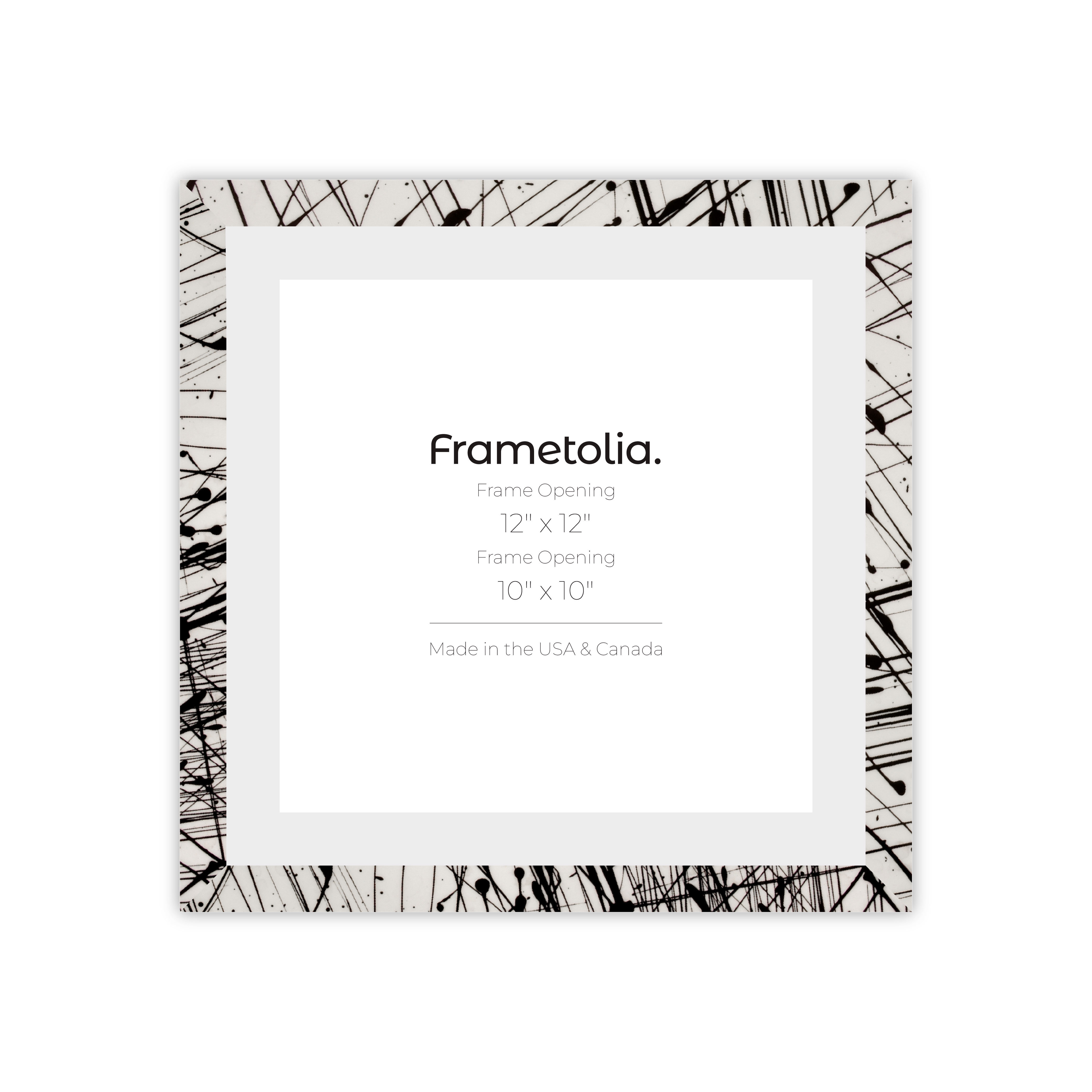 Frametolia Metro Fade Splash Medium Width Wall Frame - Narrow Mat | Wayfair
