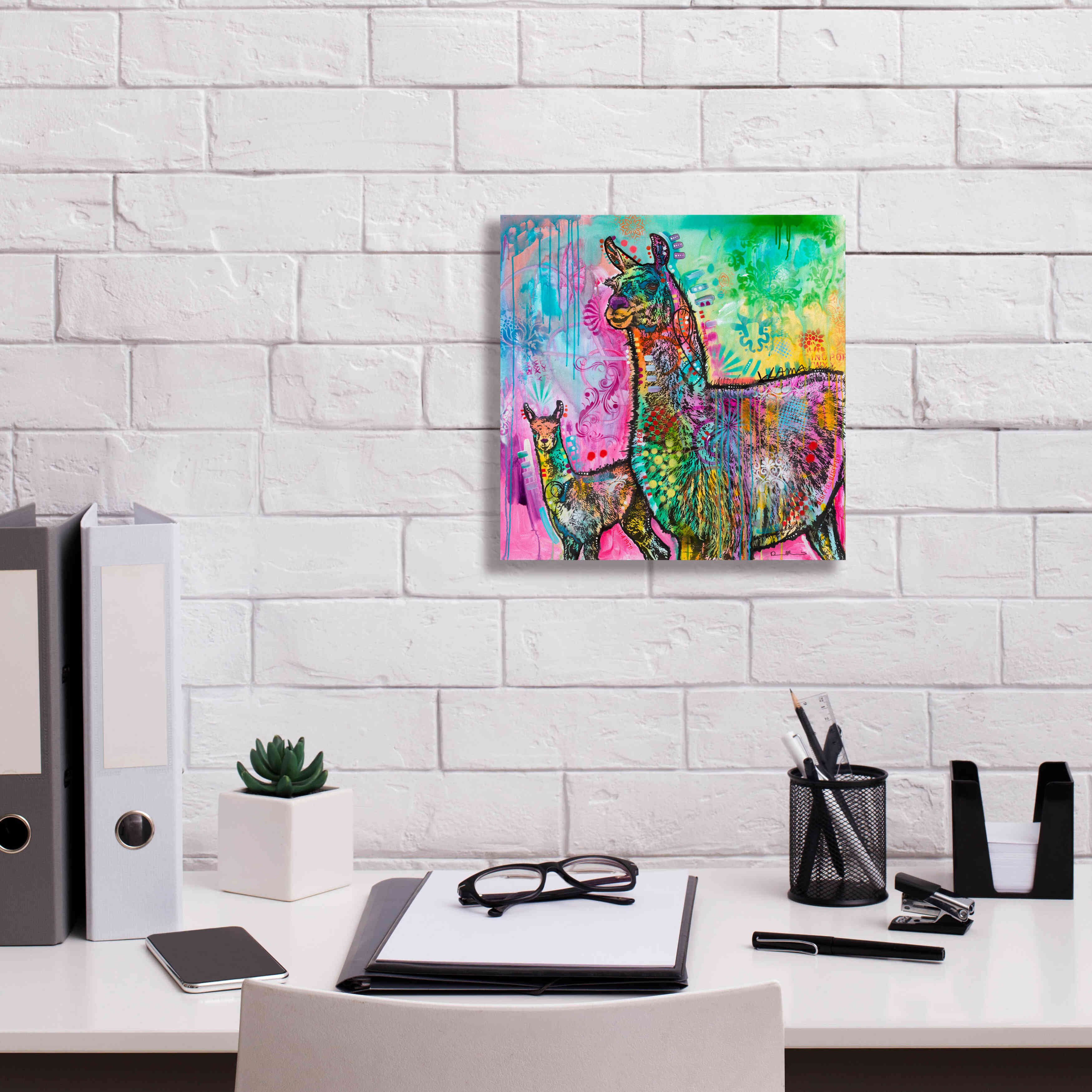 Latitude Run® Psychedelic Llama by Dean Russo - Wrapped Canvas Print ...