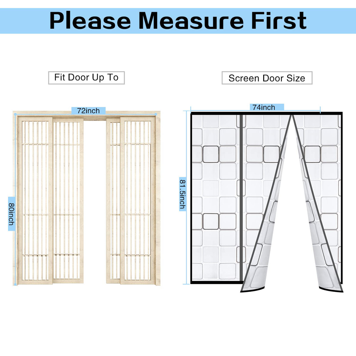 Hokku Designs Insulated Door Curtain, Thermal Magnetic Self-Sealing EVA ...