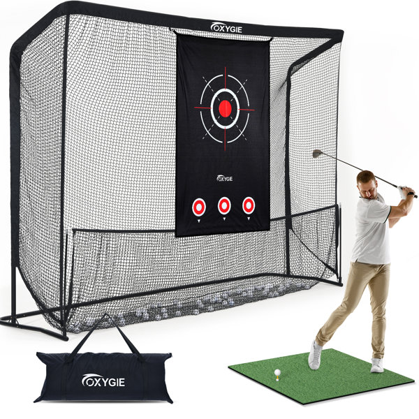 OXYGIE 10 x 7.5 ft Golf Practice Net with Target Cloth Heavy Duty ...
