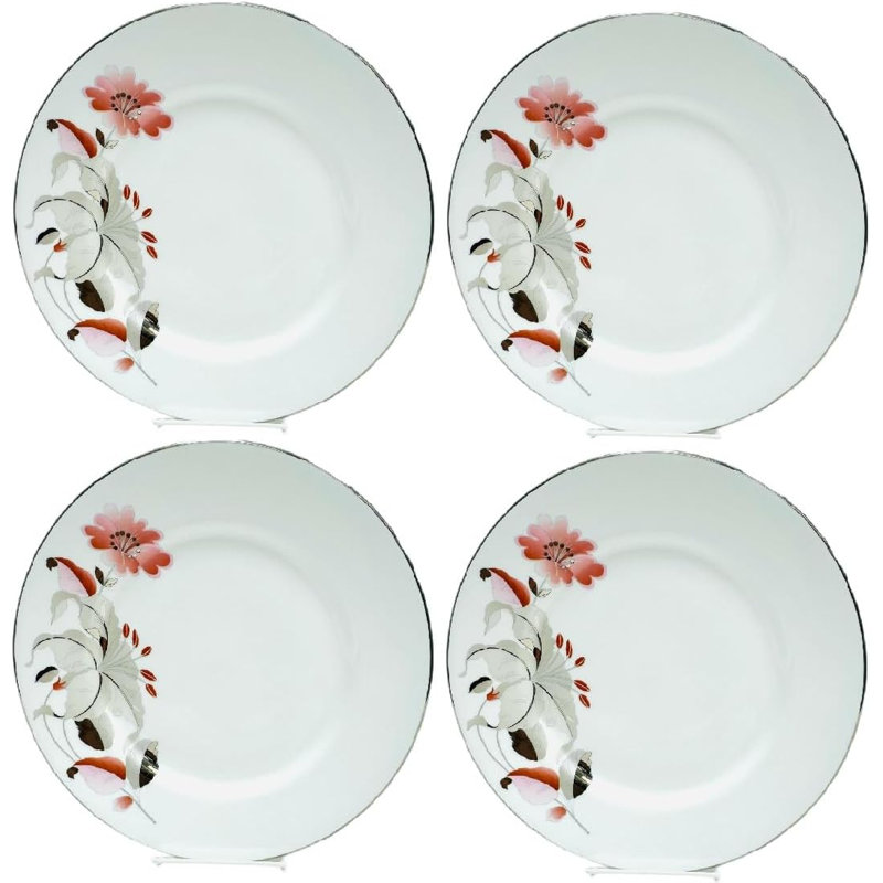 Astoria Grand Victoria Bella 10.75" Bone ?hina Set of 4 Plate with ...