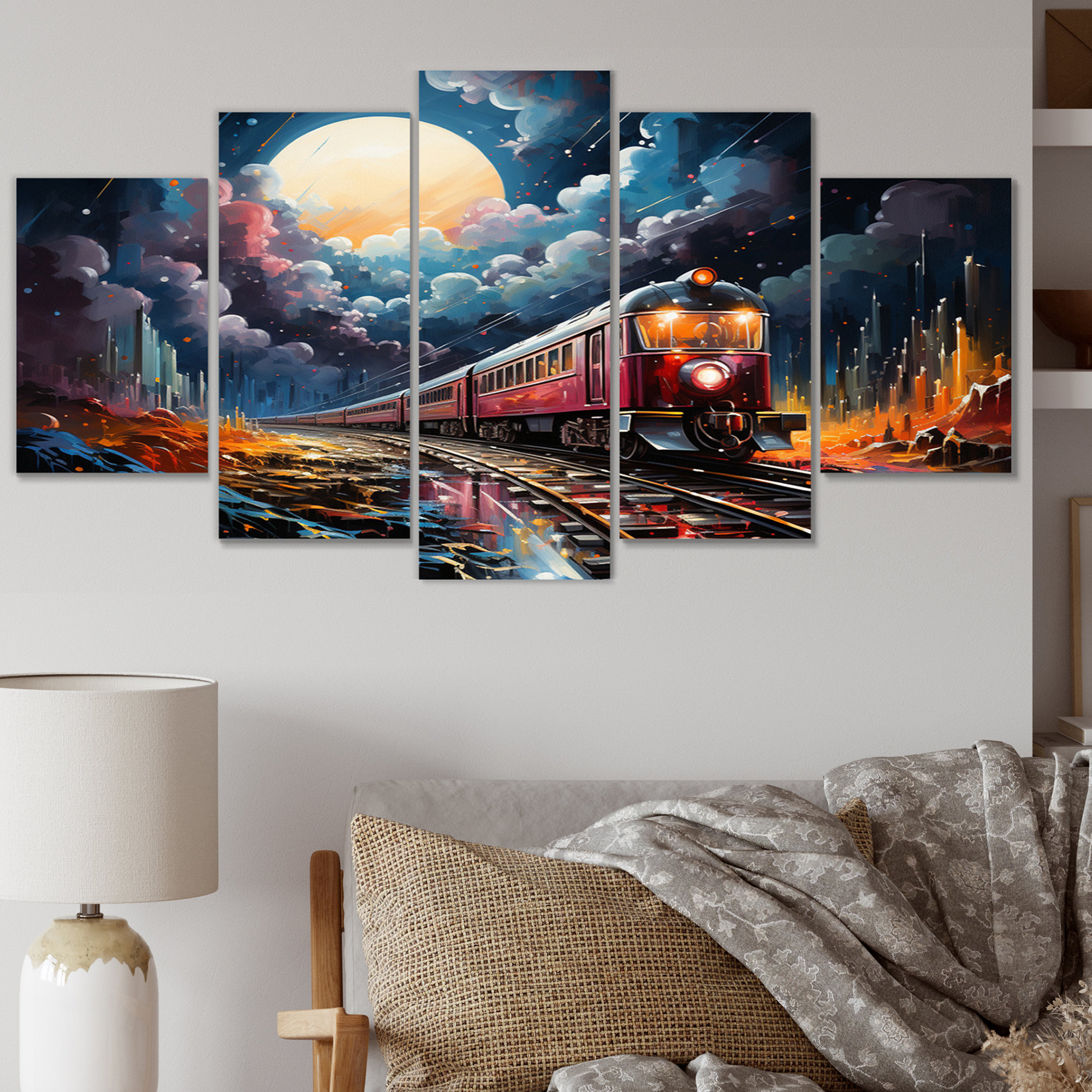 Trent Austin Design® Cosmic Rails An Abstract Train II - Transportation ...